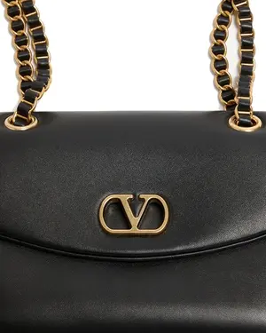 Valentino Garavani Djuna Vlogo Medium Shoulder Bag - Black