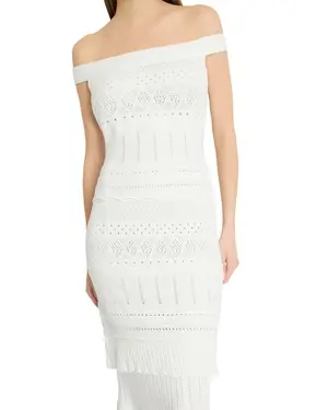 MILLY Maven Ruffle Midi Dress
