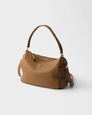Prada Medium Leather Shoulder Bag - Brown