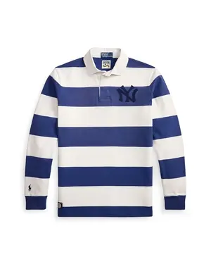 Polo Ralph Lauren New York Yankees Striped Rugby Shirt - Blue/white