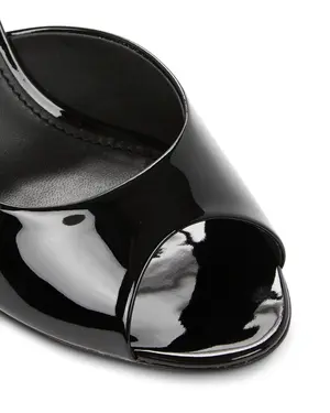 Dolce & Gabbana Patent Leather High Heel Slides