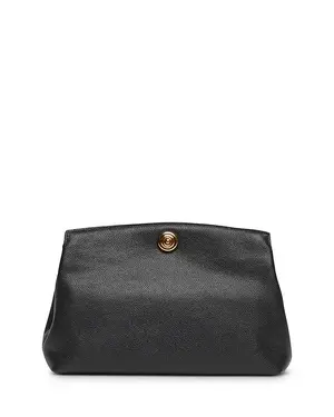 LIFFNER Medium Leather Pushlock Pouch - Black