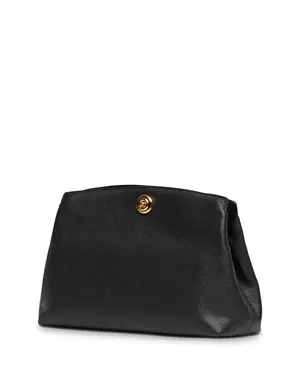 LIFFNER Medium Leather Pushlock Pouch - Black