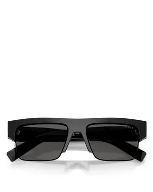 Prada Rectangular Sunglasses, 55mm - Black