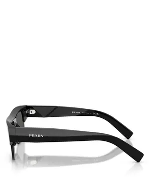 Prada Rectangular Sunglasses, 55mm - Black