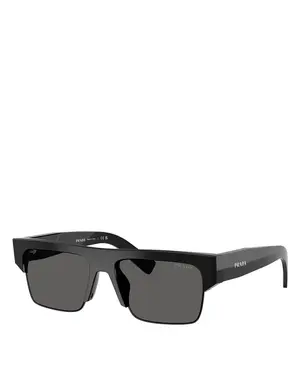 Prada Rectangular Sunglasses, 55mm - Black