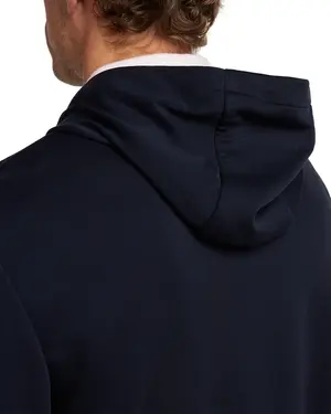 David Donahue Cotton & Silk Blend Zip Hoodie
