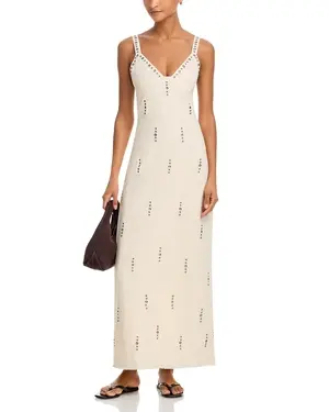 Rag & Bone Aubrey Maxi Dress With Grommet Details - Ivory