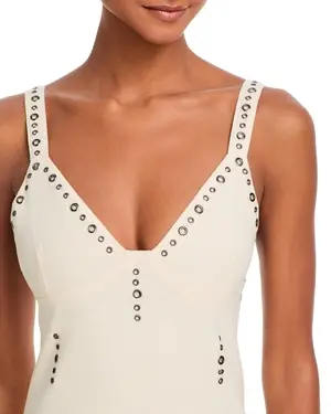Rag & Bone Aubrey Maxi Dress With Grommet Details - Ivory