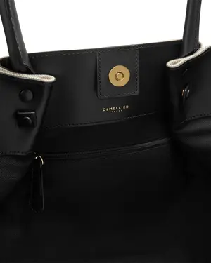 DEMELLIER Canvas Tote Bag - White/black