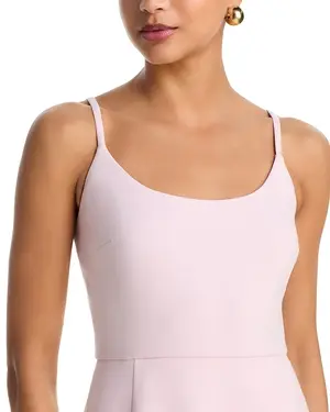French Connection Whisper Scoop Neck Envelope Mini Dress - Pink Icing