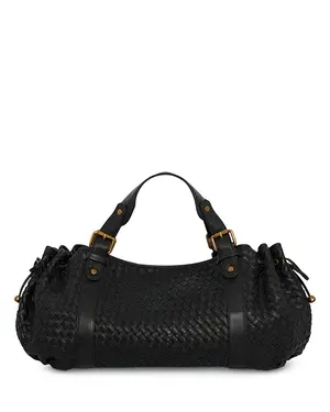 Gerard Darel 24h Woven Leather Handbag
