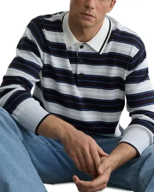 REISS Relaxed Fit Stripe Polo Shirt