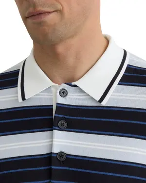 REISS Relaxed Fit Stripe Polo Shirt