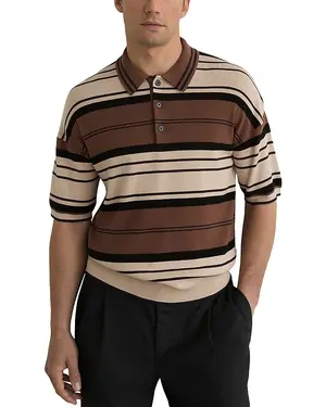 REISS Relaxed Fit Stripe Polo Shirt