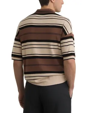 REISS Relaxed Fit Stripe Polo Shirt