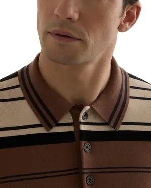 REISS Relaxed Fit Stripe Polo Shirt