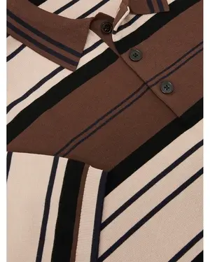REISS Relaxed Fit Stripe Polo Shirt