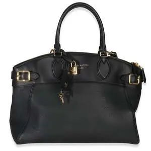 LOUIS VUITTON Grained Calfskin Monogram Vendome Mm - Black