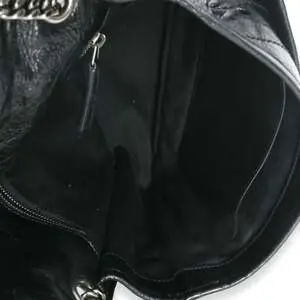 Saint Laurent Matelasse Niki Chain Satchel Crinkled Calfskin - Black