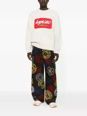 Kenzo X Futura 2000 Flower-embroidered Trousers