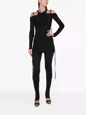 ANDREĀDAMO Cutout Long-sleeve Mini Dress