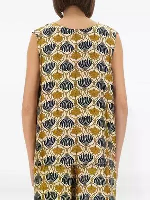 Max Mara Printed V-neck Blouse