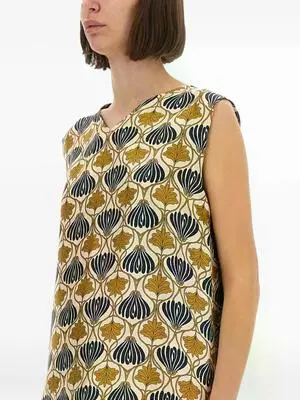 Max Mara Printed V-neck Blouse