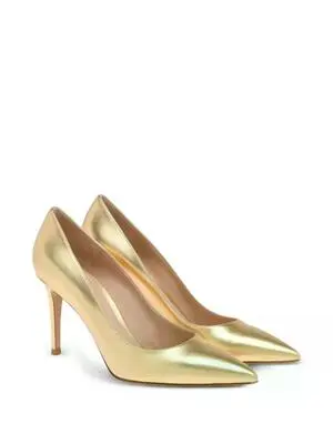GIANVITO ROSSI Metallic Leather Pumps
