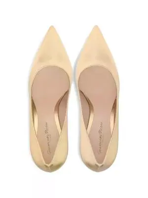 GIANVITO ROSSI Metallic Leather Pumps