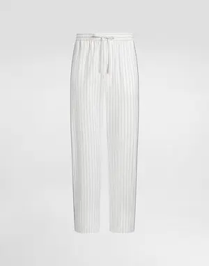 Dolce & Gabbana Striped Poplin Trousers - Multicolor