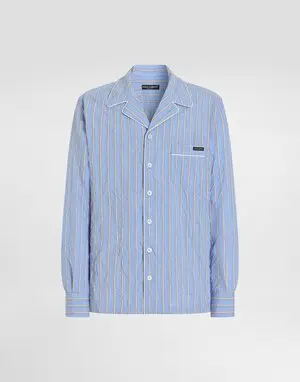 Dolce & Gabbana Crinkled Striped Fabric Vanity Shirt - Multicolor