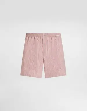 Dolce & Gabbana Boxer Shorts In Crinkled Striped Fabric - Multicolor