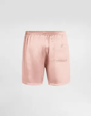 Dolce & Gabbana Silk Satin Boxer Shorts - Brown