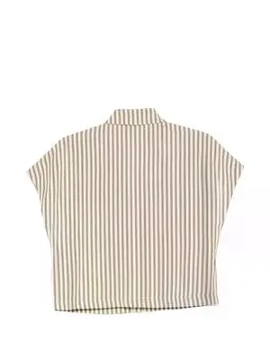 ALYSI Striped Buttoned Shirt - Neutrals