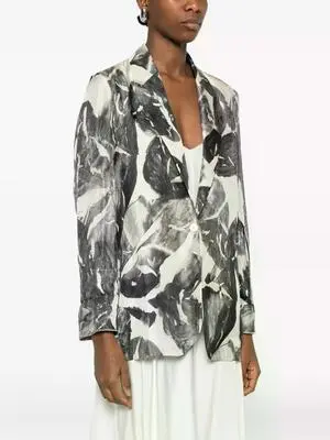ALYSI Monopetto Floral Jacket - White