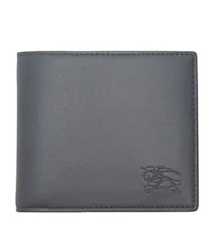 Burberry Leather Check Pop Bi-fold Wallet - Blue