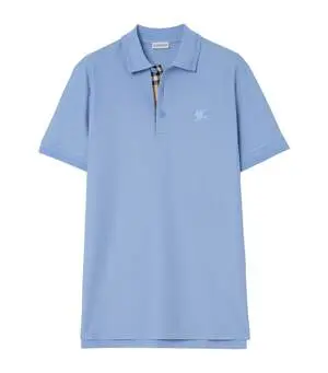 Burberry Cotton Polo Shirt - Blue