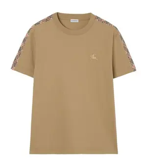 Burberry Check-trim T-shirt - Beige