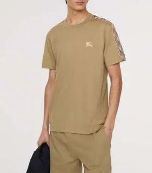 Burberry Check-trim T-shirt - Beige