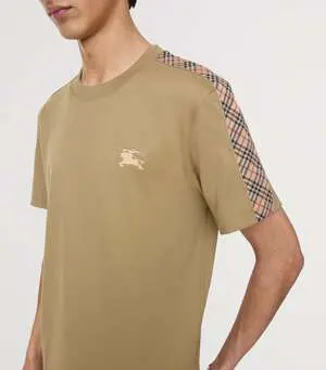 Burberry Check-trim T-shirt - Beige