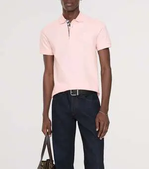 Burberry Cotton Polo Shirt - Pink