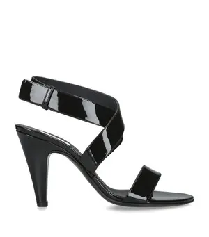 Alaïa Patent Leather Cone Sandals 90 - Black