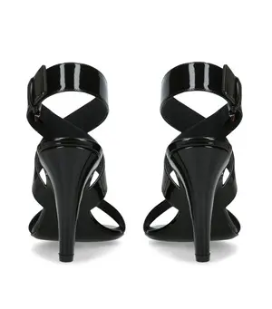 Alaïa Patent Leather Cone Sandals 90 - Black