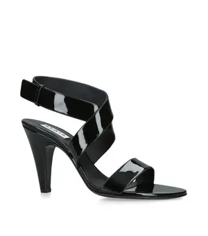 Alaïa Patent Leather Cone Sandals 90 - Black
