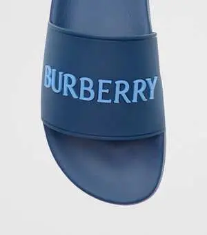 Burberry Logo Slides - Blue