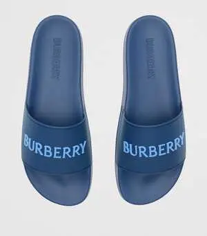 Burberry Logo Slides - Blue