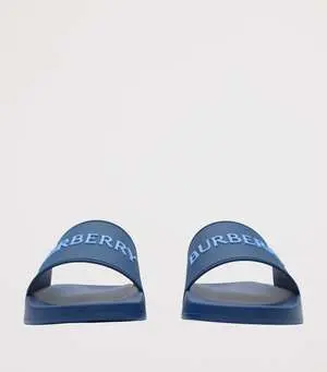 Burberry Logo Slides - Blue