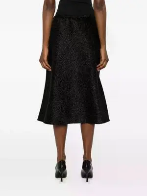 JIL SANDER Elasticated A-line Midi Skirt