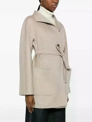Max Mara Short Belted Coat - Neutrals